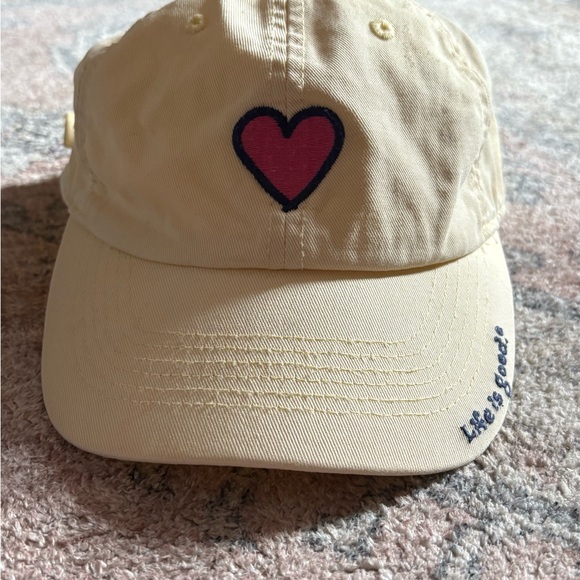 Accessories | Beige Cap With Heart Embroidery | Poshmark
